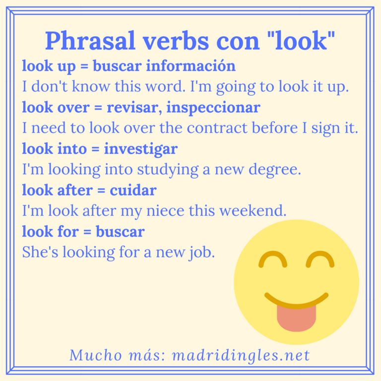 Phrasal verbs con LOOK en inglés: 4 phrasal verbs y expresiones (video)